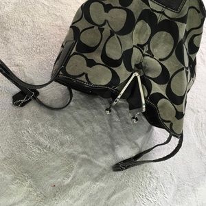 Coach | Bags | Coach Signature Stripe Frame Carryall F7424 | Poshmark